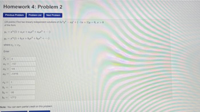 Solved Homework 4: Problem 2 Previous Problem Problem List | Chegg.com