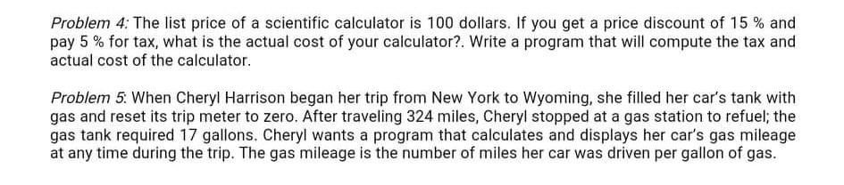Solved Instruction: Write the IPO chart and Pseudocode of | Chegg.com