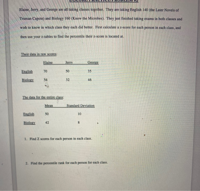 Solved Z-SCORE PRACTICE PROBLEM #1 3 rules for solving | Chegg.com