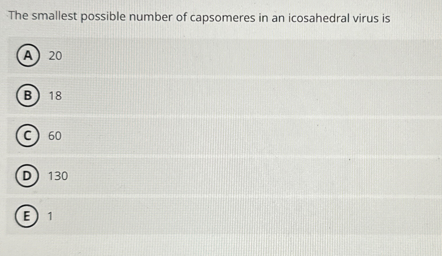 Solved The smallest possible number of capsomeres in an | Chegg.com