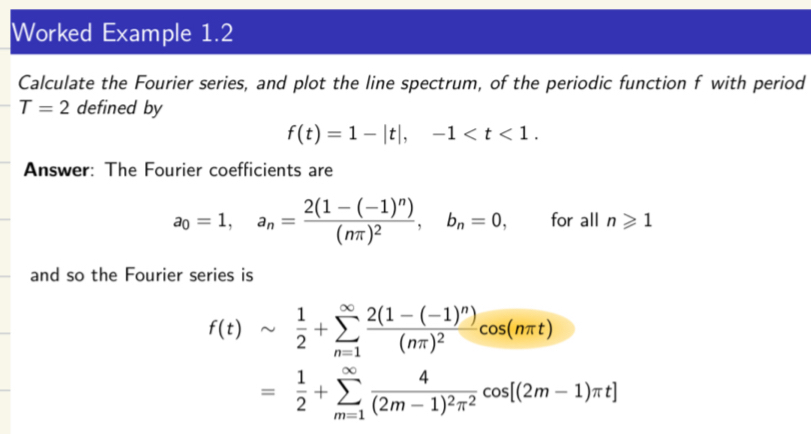 Worked Example 1.2Calculate the Fourier series, and | Chegg.com