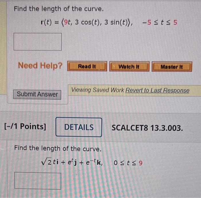 Solved Find the length of the curve. | Chegg.com