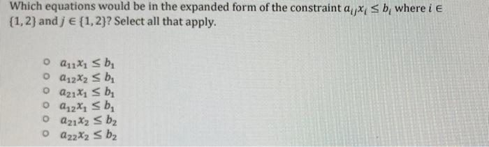 Solved Which equations would be in the expanded form of the | Chegg.com