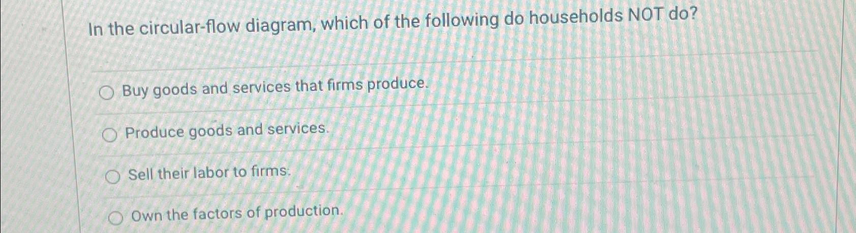 Solved In the circular-flow diagram, which of the following | Chegg.com