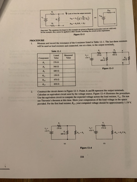 Solved 512 Thevenin's Theorem Name Date Class READING Text, | Chegg.com