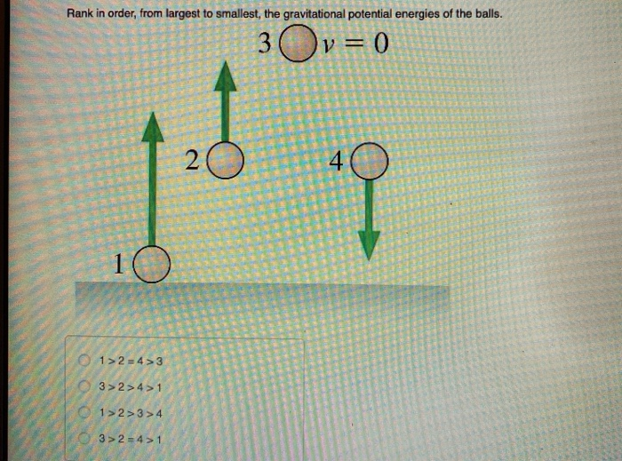 Solved Rank in order, from largest to smallest, the | Chegg.com