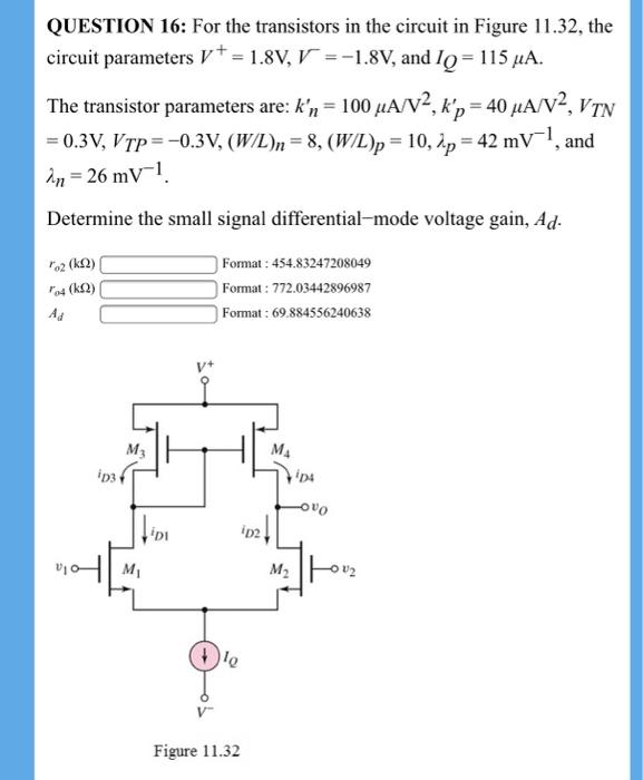 Solved QUESTION 11: Consider the basic two-transistor NMOS | Chegg.com