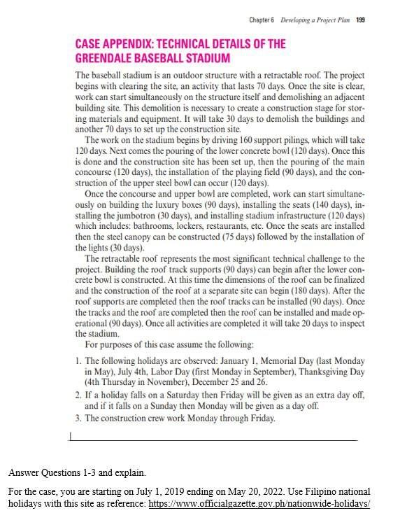 Solved 190 Chapter 6 evvelles a Project Plus Case Greendale | Chegg.com