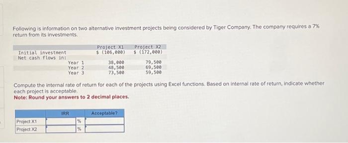 Solved Following is information on two alternative | Chegg.com