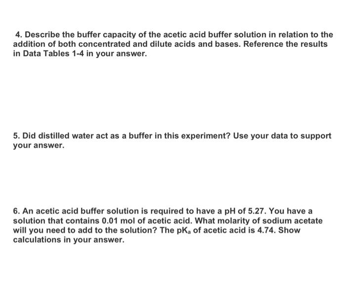 Solved Buffer Results Data Table 1: Adding 0.1 M HCl from D1 | Chegg.com