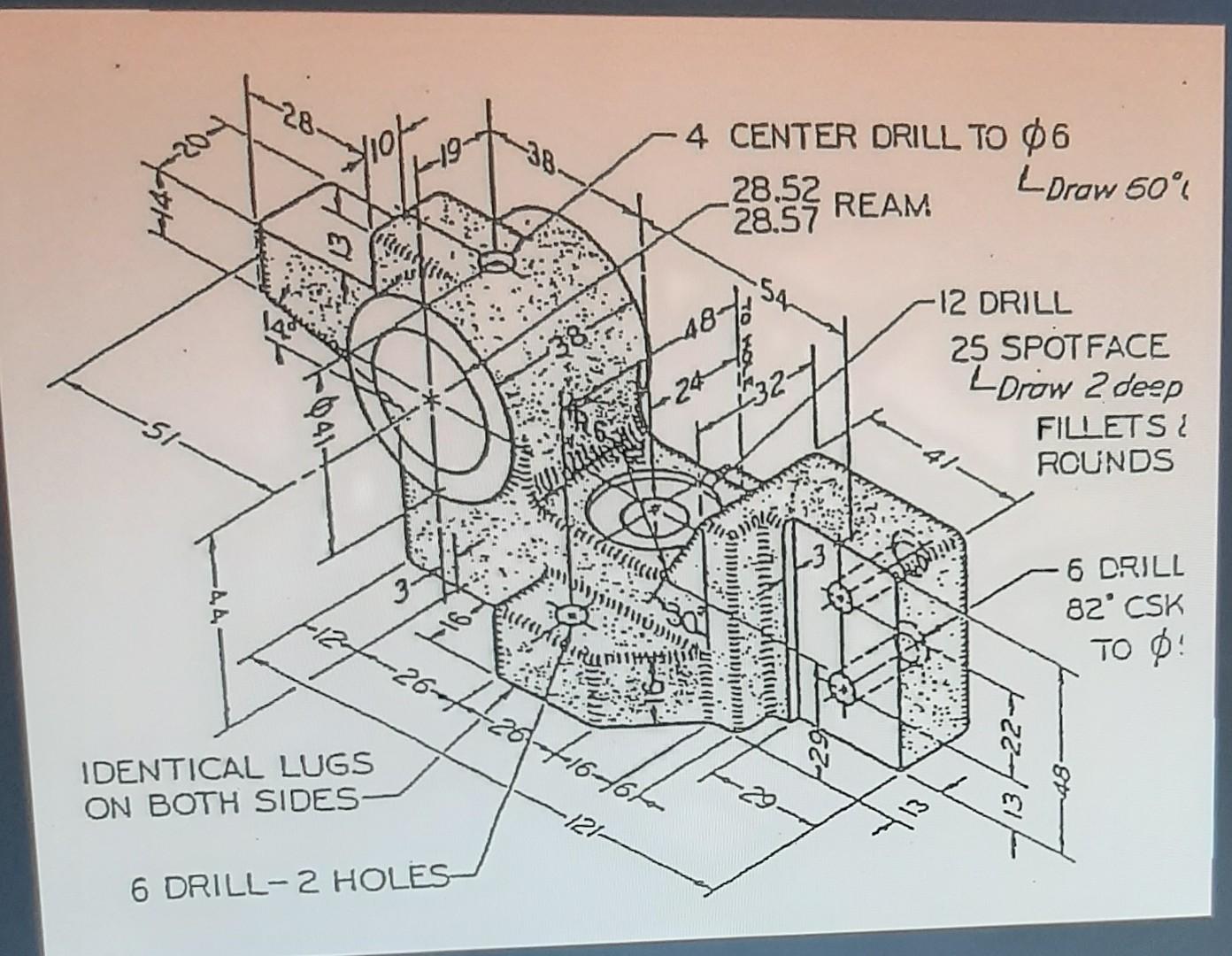 Autodesk inventor. I need help drawing this on | Chegg.com