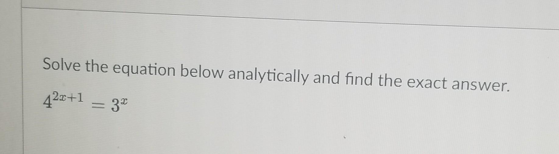 Solved Solve the equation below analytically and find the | Chegg.com