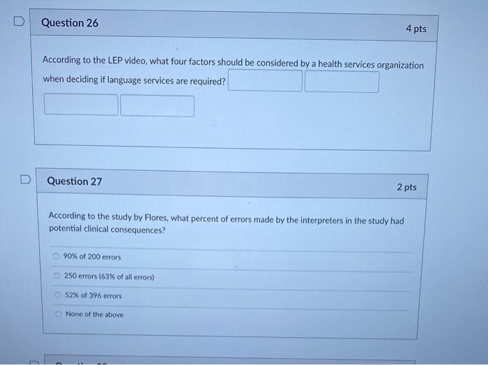 Solved According to the LEP video, what four factors should | Chegg.com