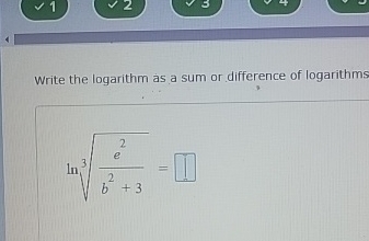 Solved Write the logarithm as a sum or difference of | Chegg.com