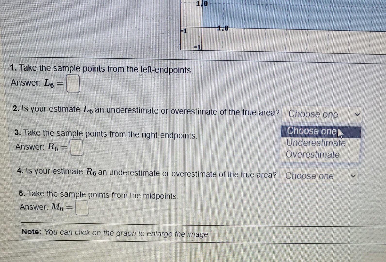 Solved Use six rectangles to find an estimate of each type | Chegg.com