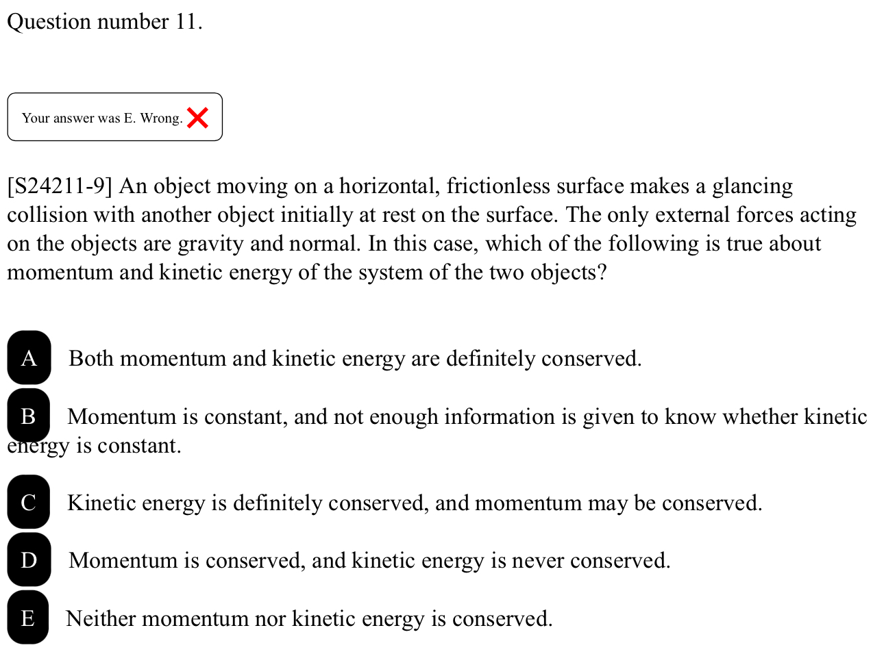 Solved Question number 11.[S24211-9] ﻿An object moving on a | Chegg.com