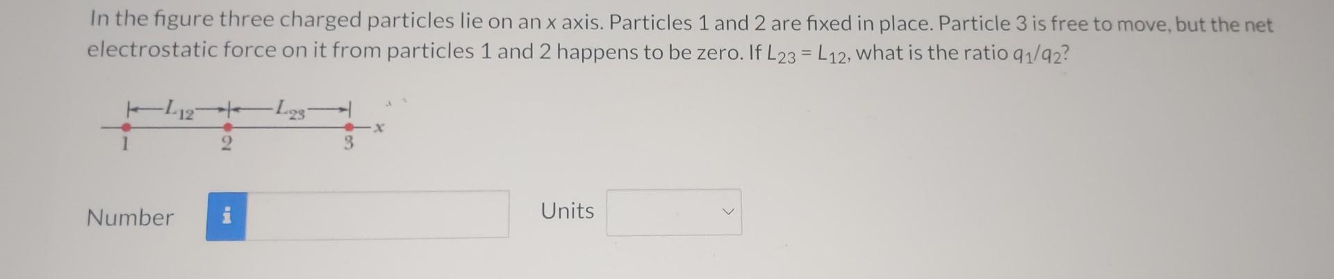 Solved In the figure three charged particles lie on an x | Chegg.com