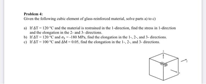 Problem 4: Given the following cubic element of | Chegg.com