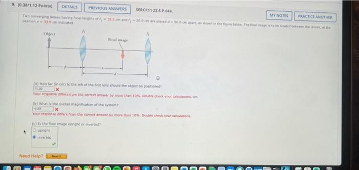 Solved 9. 10.38/1.12 Points DETAILS PREVIOUS ANSWERS | Chegg.com