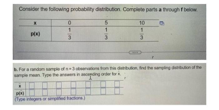 Solved Consider the following probability distribution. | Chegg.com
