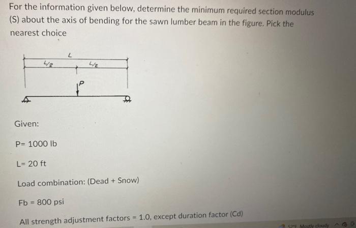 Solved For the information given below, determine the | Chegg.com