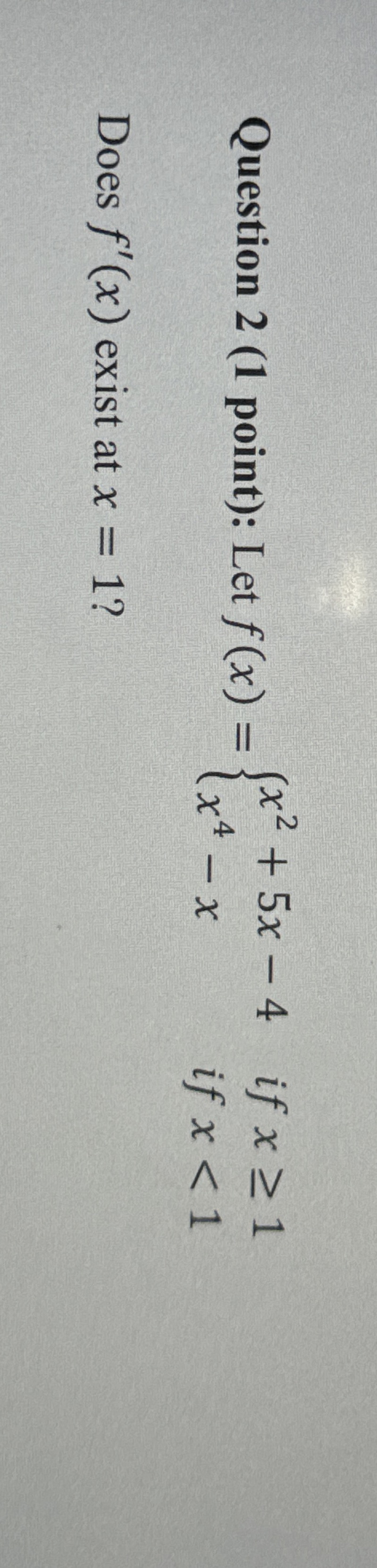 Solved Question 2 (1 ﻿point): Let | Chegg.com