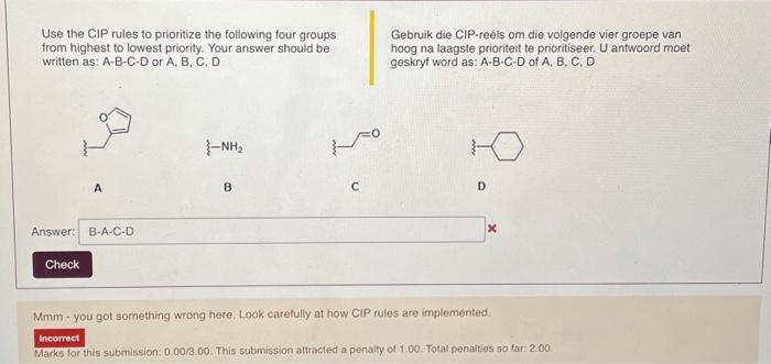 Solved Use the CIP rules to prioritize the following four | Chegg.com