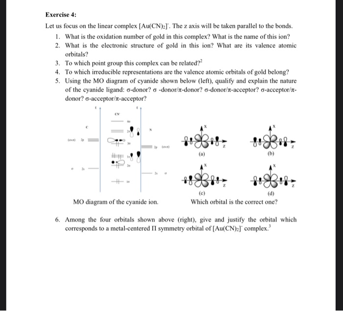 Exercise 4 Let us focus on the linear complex | Chegg.com