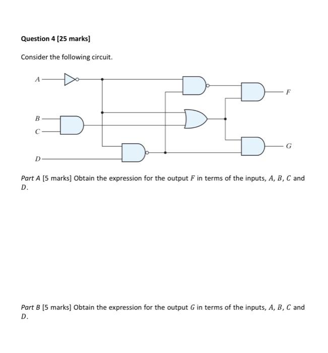 Solved Consider the following circuit. Part A [5 marks] | Chegg.com