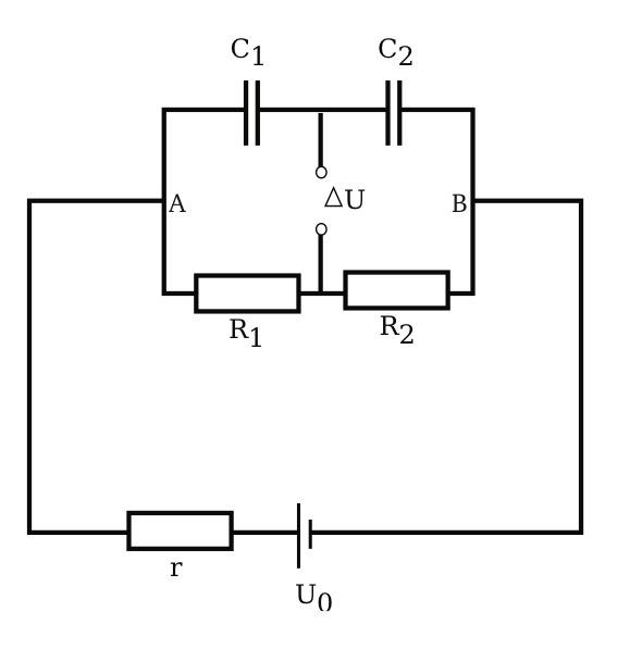 Solved A circuit consisting of two resistors and two | Chegg.com