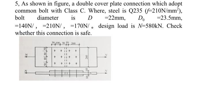 Solved 5, As shown in figure, a double cover plate | Chegg.com