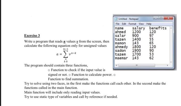 Solved X 71-1 a= p! Untitled - Notepad File Edit Format View | Chegg.com