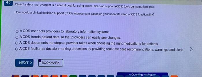 Solved Patient safety improvement is a central goal for | Chegg.com