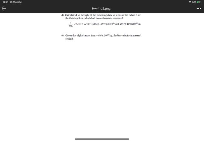 Solved One can conceive an anomic macleus, as a splere | Chegg.com