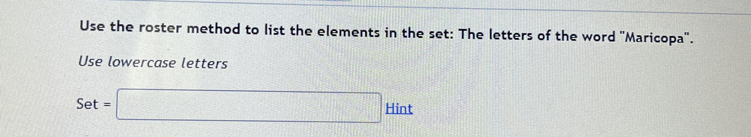 Solved Use the roster method to list the elements in the | Chegg.com
