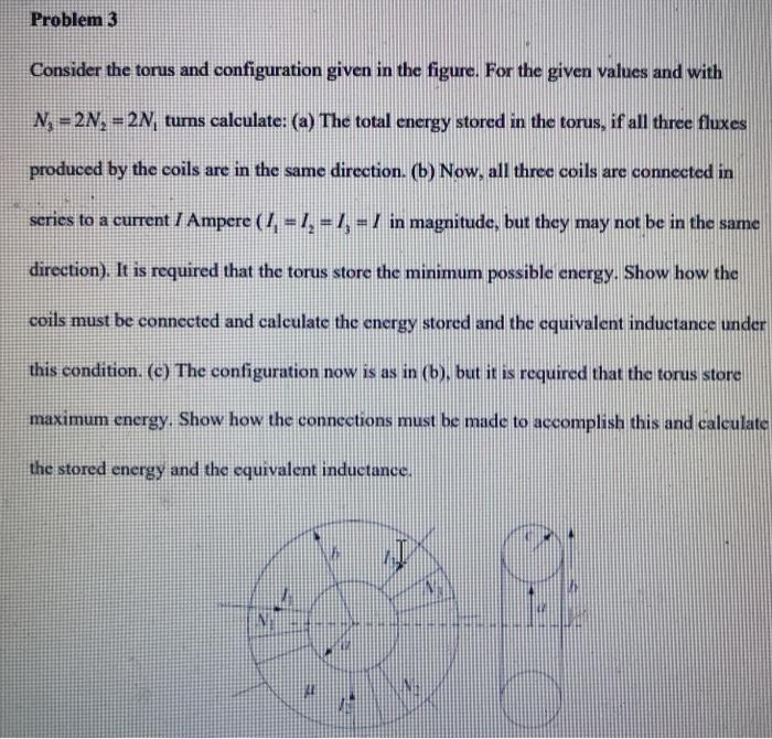 Solved Problem 3 Consider the torus and configuration given | Chegg.com