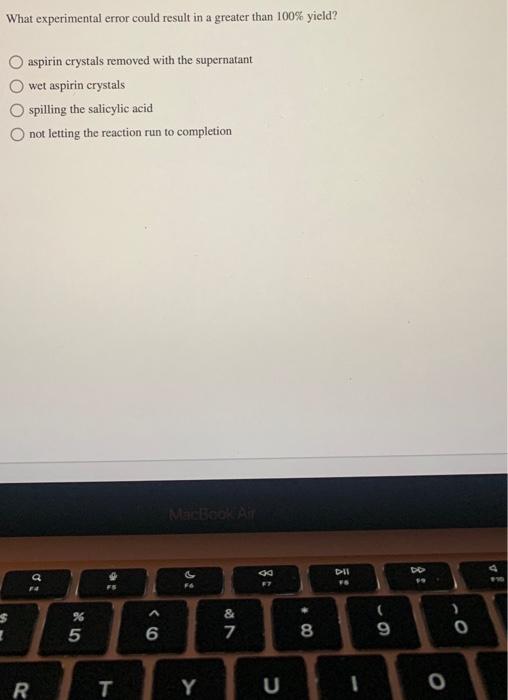 Solved What experimental error could result in a greater | Chegg.com