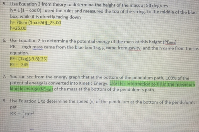Solved how do I find the KE? and the velocity?the height is | Chegg.com