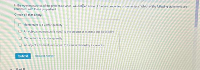Solved In the opening scenes of the prelecture video, we | Chegg.com