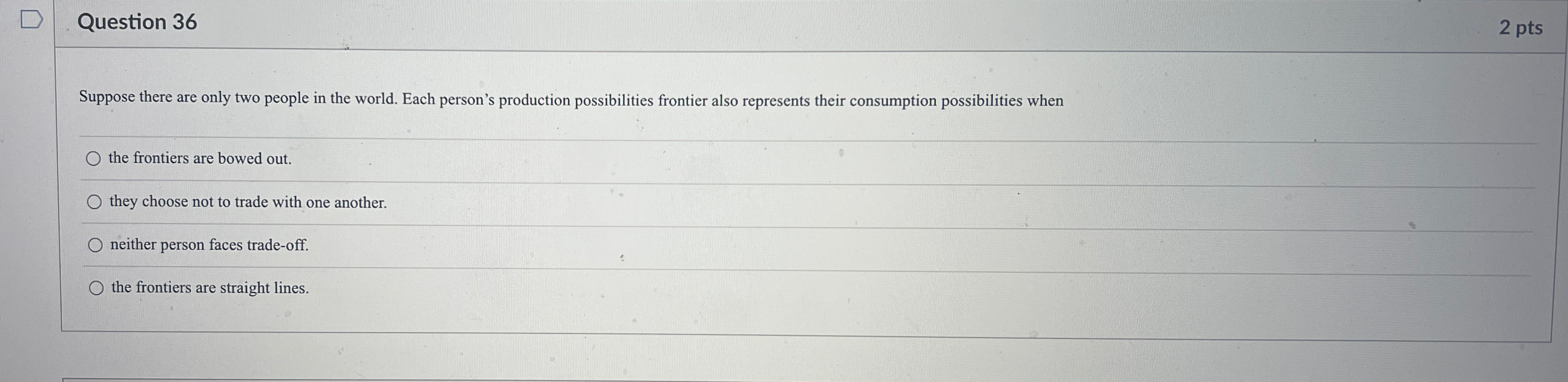 Solved Question 362 ﻿ptsSuppose there are only two people in | Chegg.com