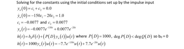 Solved Determine The System Response Of A Ltic System With