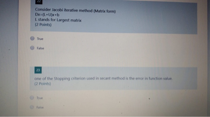 Solved Consider Jacobi iterative method (Matrix form) | Chegg.com