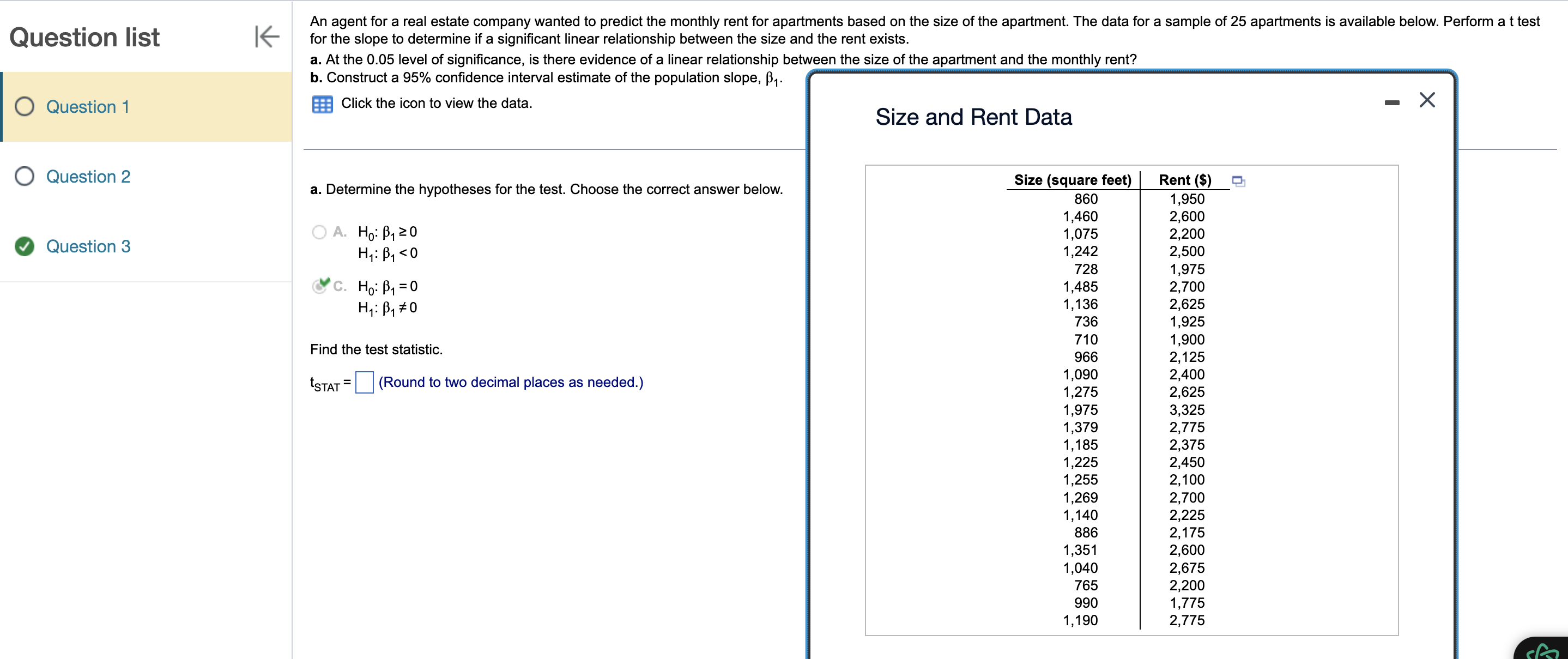 Solved Question listQuestion 1Question 2Question 3 ﻿for the | Chegg.com