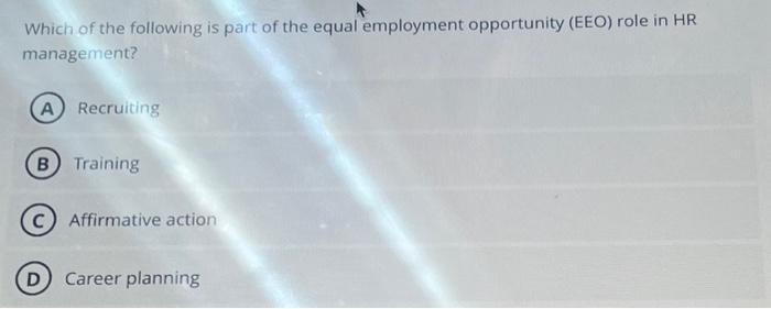 Solved Which of the following is part of the equal | Chegg.com
