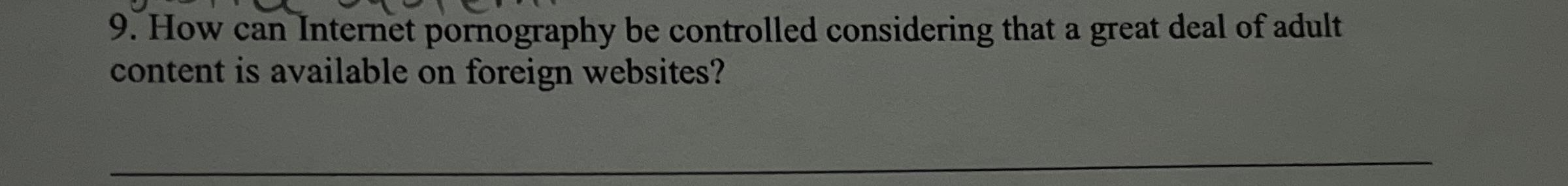 Solved How can Internet pornography be controlled | Chegg.com