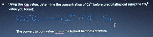 Solved Using the Ksp ﻿value, determine the concentration of | Chegg.com