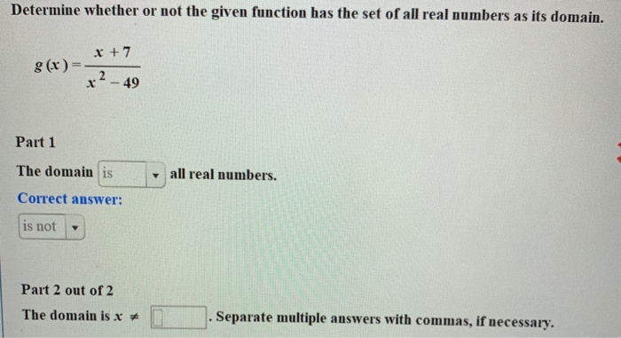 Solved Determine whether or not the given function has the | Chegg.com