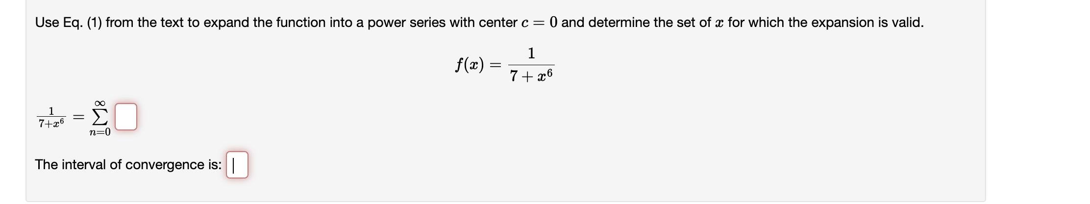 Solved Use Eq. (1) ﻿from the text to expand the function | Chegg.com