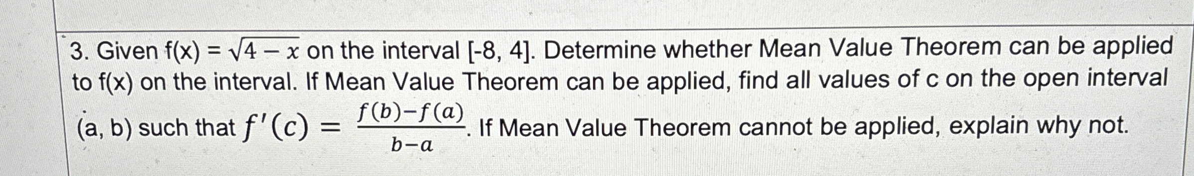 Solved Given f(x)=4-x2 ﻿on the interval -8,4. ﻿Determine | Chegg.com