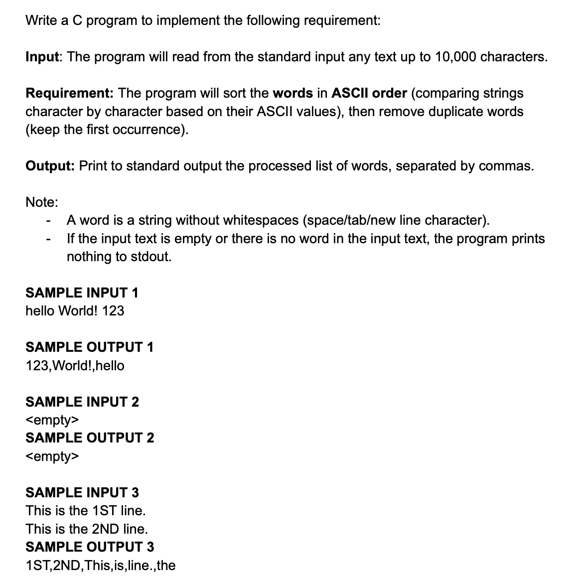 Write a C program to implement the following | Chegg.com